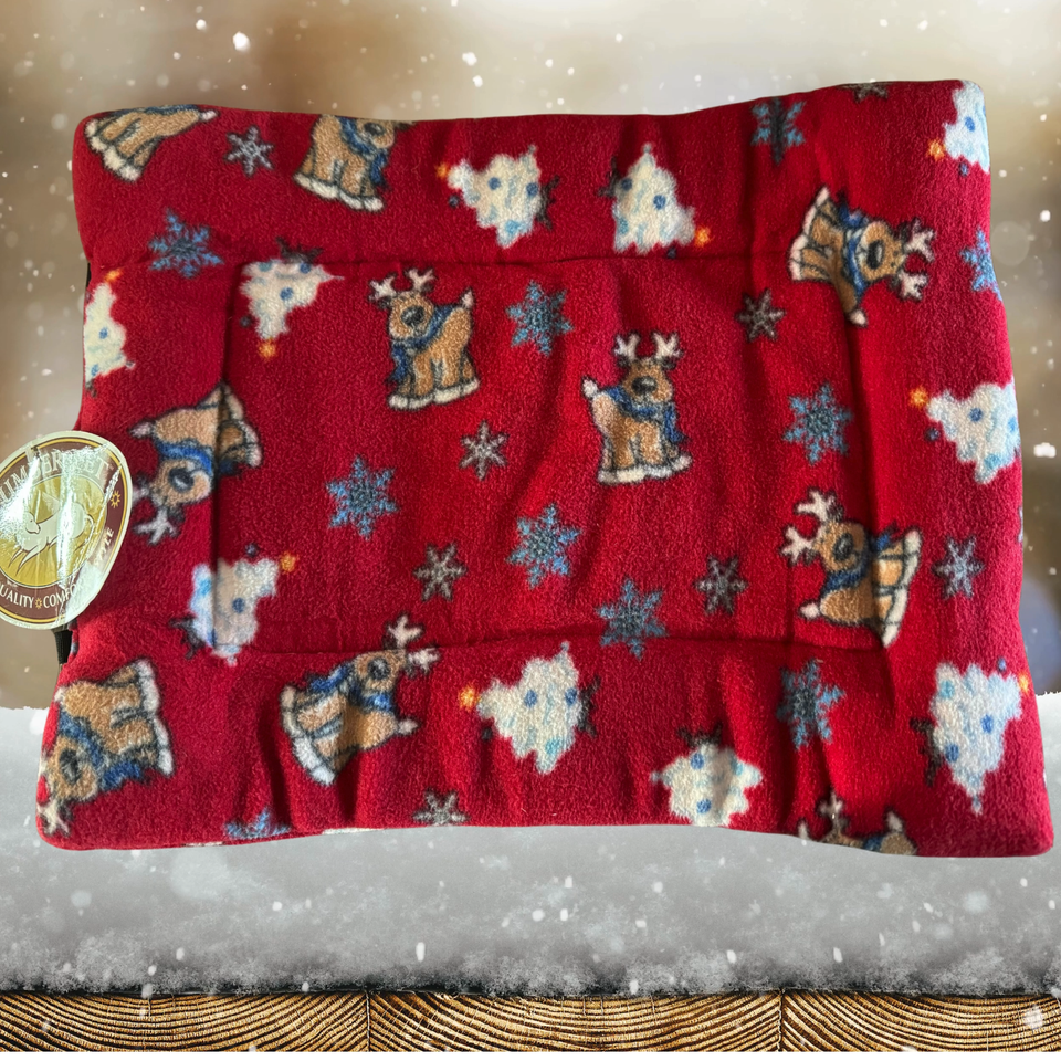 Slumber Pet Holiday Christmas Dog Bed Fleece Snuggle Mat Small Soft ...