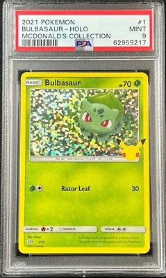 2021 Pokemon BULBASAUR Holo McDonald's Collection Promo #1 MINT PSA 9 ...