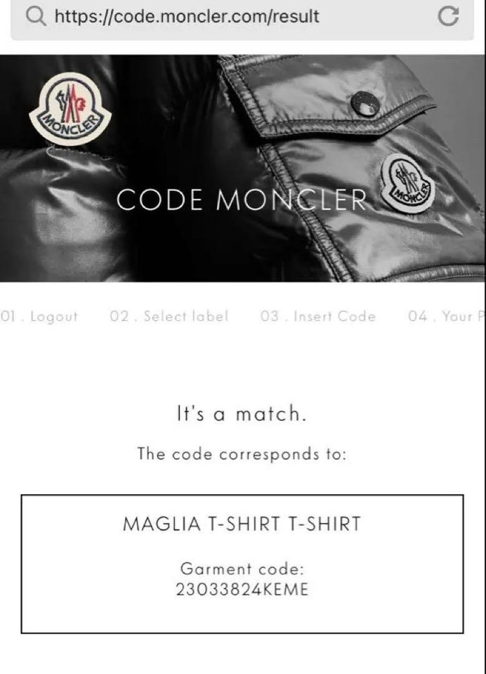 [Moncler Code Authentication Confirmed!] Crew Neck Logo T-Shirt in ...