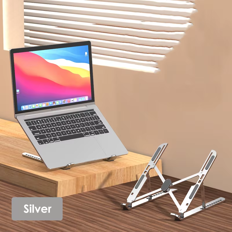 Adjustable Laptop Stand Foldable Aluminum Alloy Notebook Stand Base ...