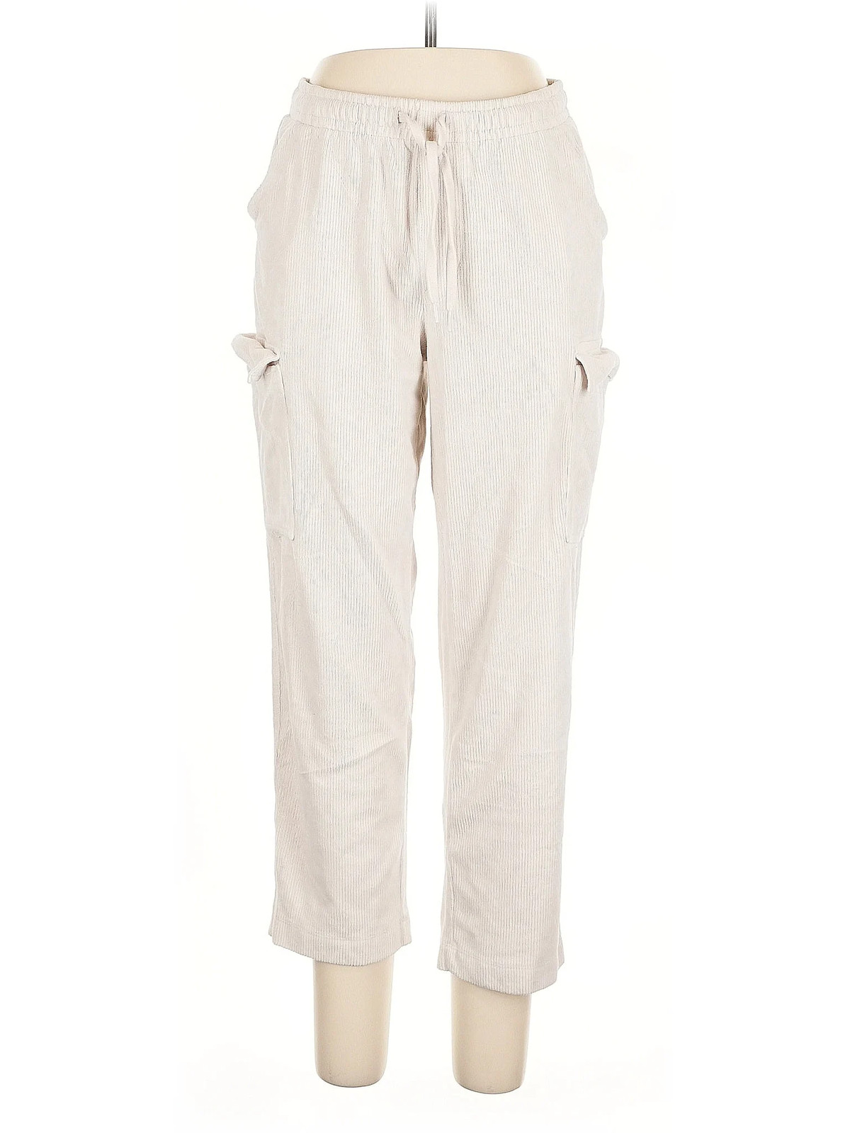 Lands' End Women Ivory Cargo Pants 10 | eBay