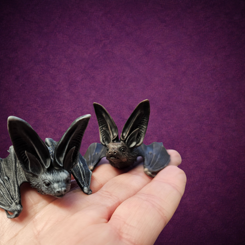 Tiny Big-Eared Bat – Hand Painted Resin Sculpture 2” x 2” | eBay