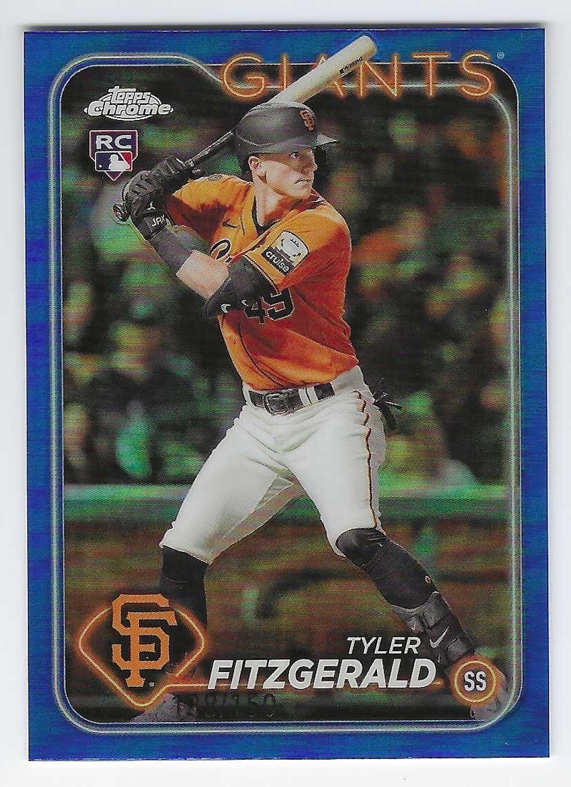 2024 Topps Chrome - Blue Refractor #131 Tyler Fitzgerald /150 (RC) for ...