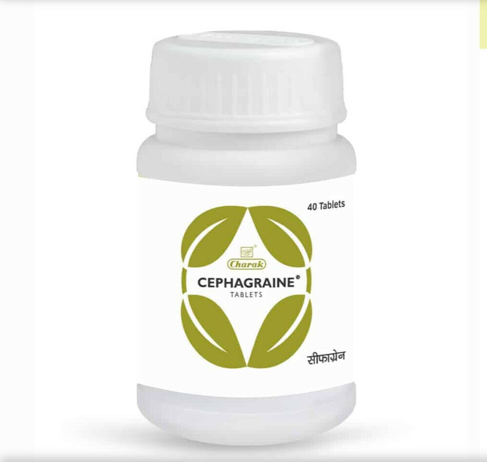 2XCharak Aurveda Cephagraine(40tab)helps reduce symptoms of Migraine ...