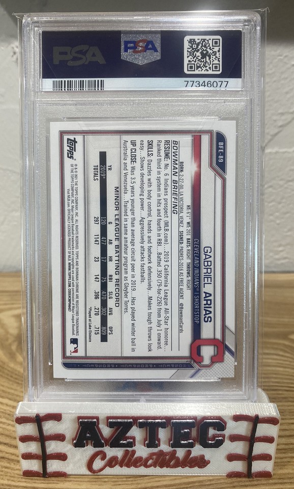 2021 Bowman 1st Edition Gabriel Arias Sky Blue Foil #BFE-89 PSA 9 | eBay