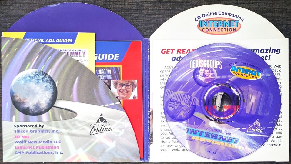ADVENTURE America Online Collectible / Install Disc, Vintage, AOL CD v3 ...