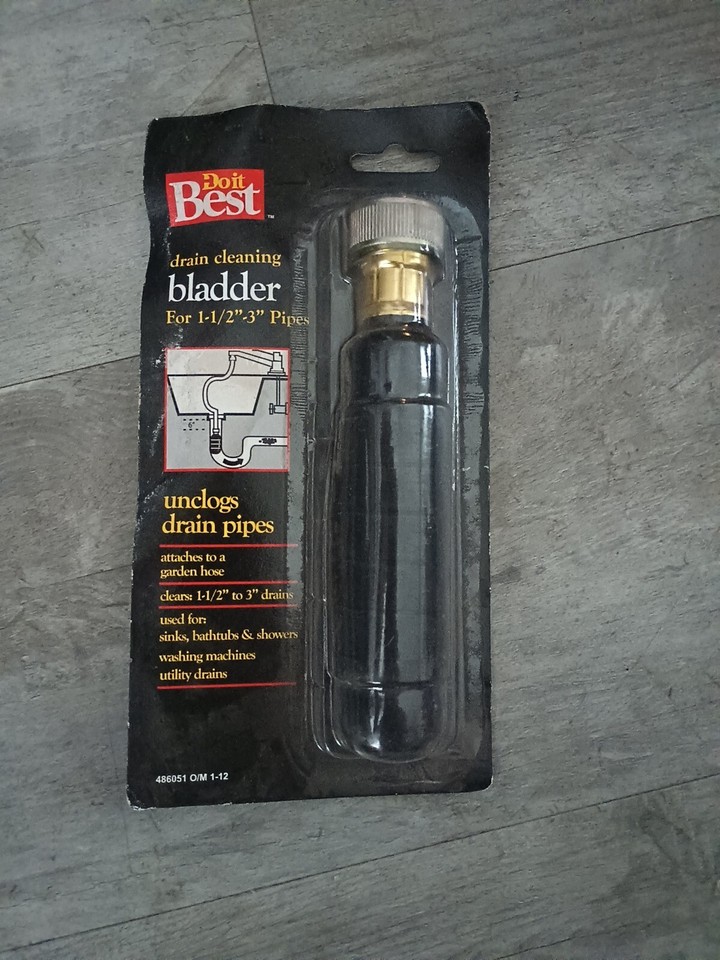 Drain Cleaning Water Bladder with Garden Hose Attachment, Medium | eBay
