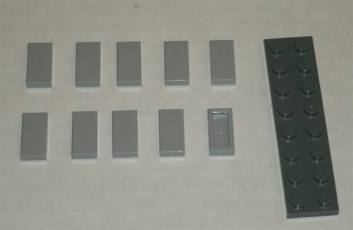 LEGO NEW 1x2 Light Bluish Grey Tile (10x) 4211414 Brick 3069 | eBay