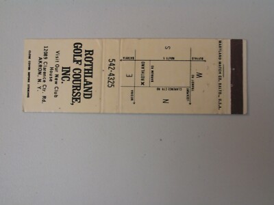 U241 Matchbook Cover Rothland Golf Course Inc Akron NY New York | eBay