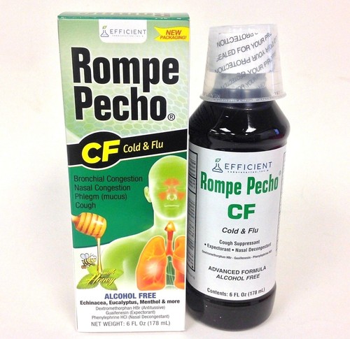 ROMPE PECHO SYRUP CF COLD & FLU 6oz / ROMPE PECHO JARABE CF CATARRO Y ...