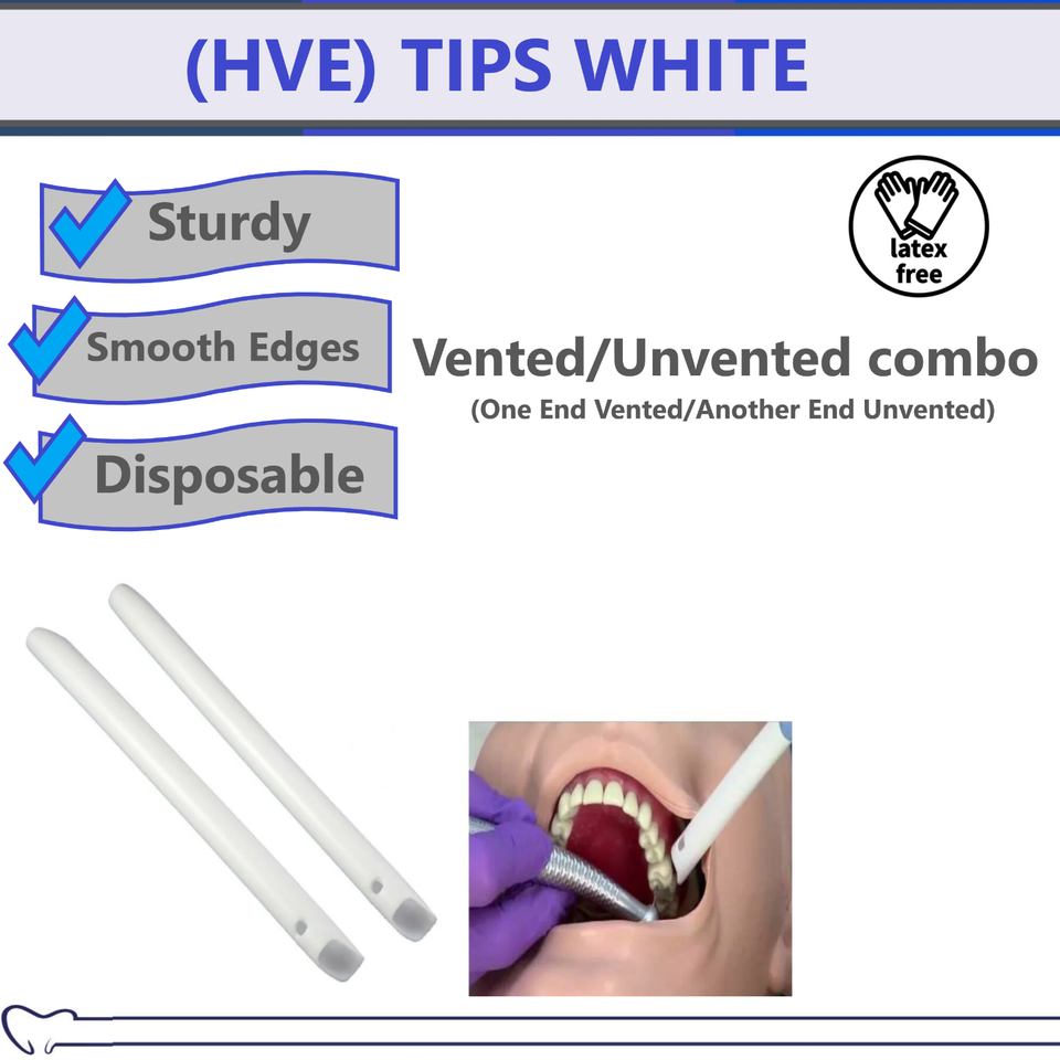 Dental Disposable HVE Suction Tips , 1000 Pcs Vented High-Volume ...