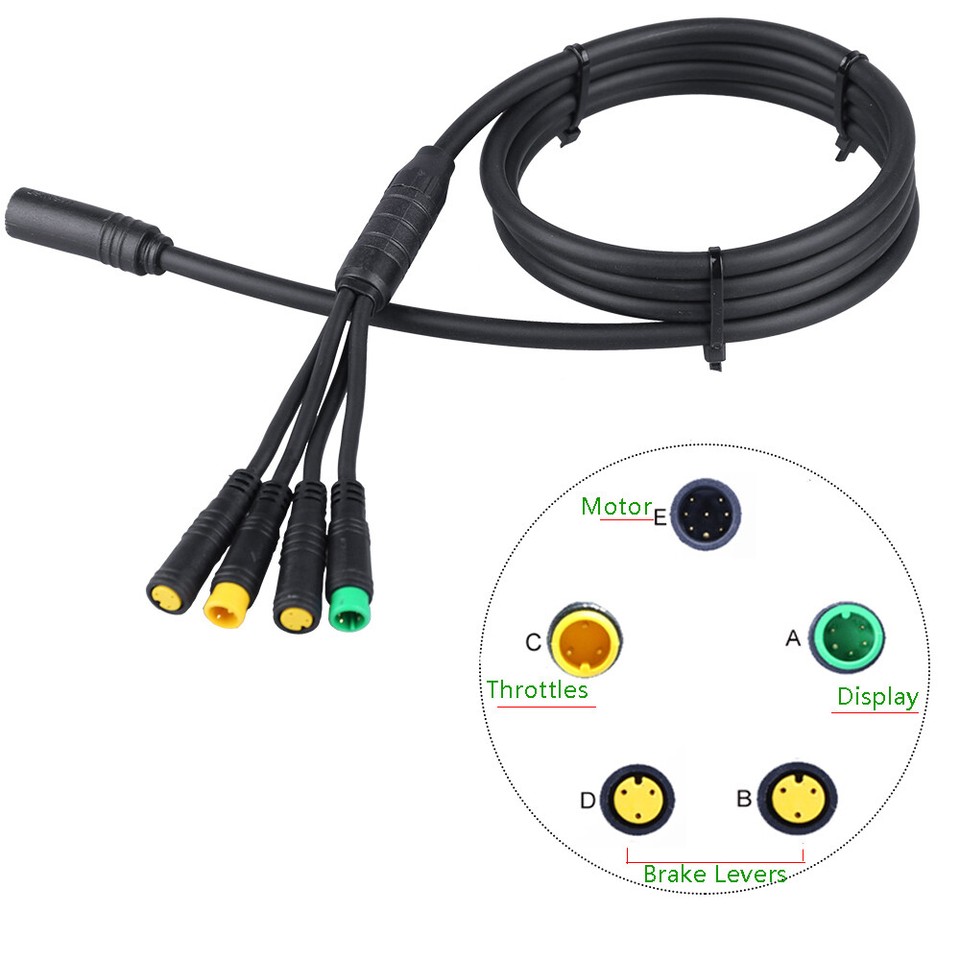 1T4 E-Bus Wiring Harness Cable For Mid Drive UART Bafang Motor BBS01/02 ...