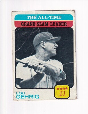 1973 Topps #472 ALL-TIME GRAND SLAM LEADERS LOU GEHRIG | eBay
