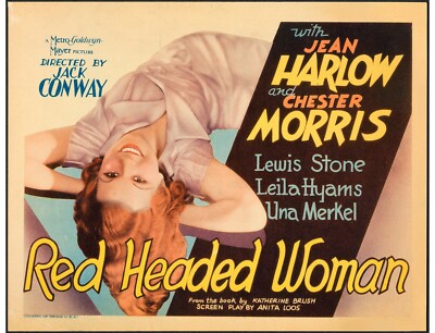 Red Headed Woman (1932) Comedy Jean Harlow DVD Public domain film (Disc ...