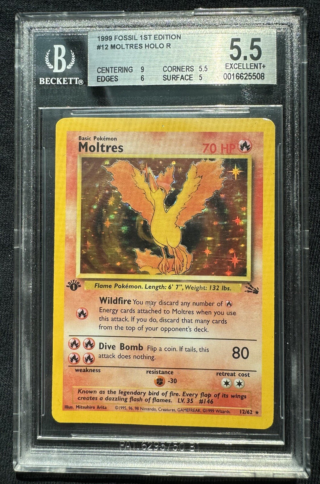 1999 Moltres Fossil 1st Edition 12/62 Holo Rare Pokemon Card | eBay
