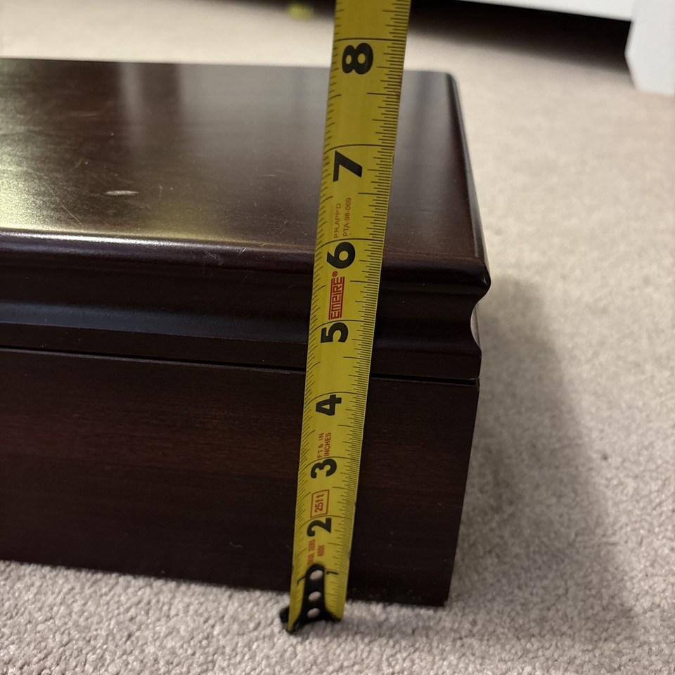 Diamond Crown Cigar Humidor Handcrafted by Reed & Barton w/Divider | eBay