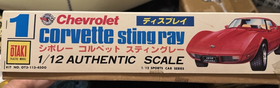 🎁Rare 1/12 Scale 78 Chevrolet Corvette Stingray Model Kit OT3-113 Open ...