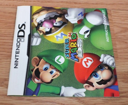 Super Mario 64 Nintendo DS Instruction Booklet / Manual ONLY **READ ...