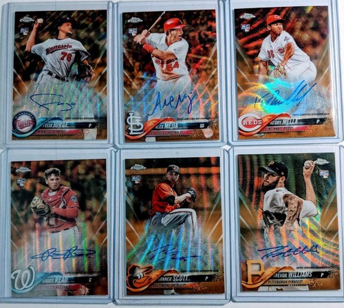 2018 Topps Chrome Gold Wave Refractor Autos #/50 - You Pick - Complete ...