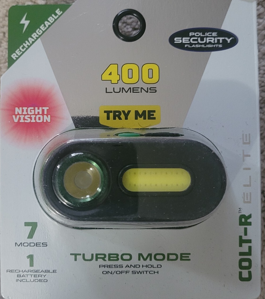 Police Security Flashlights/Headlamp Colt R Elite 400 Lumens Lifetime ...
