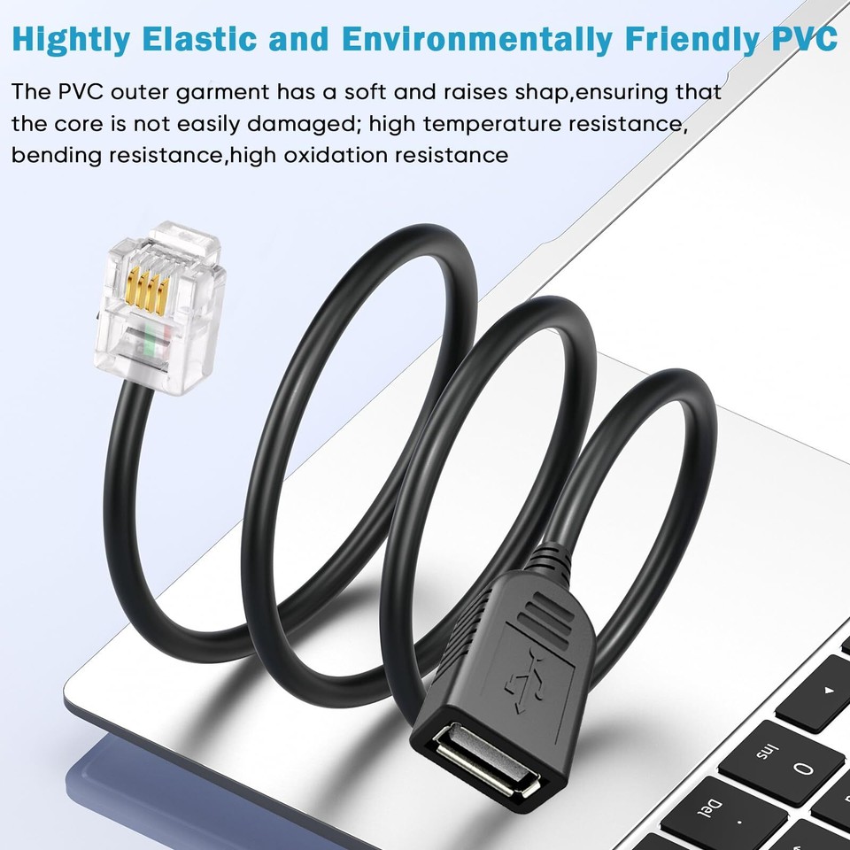 Rj11 To Usb Telephone Line Adapter Rj11 6p4c Male To Usb Female Modem ...