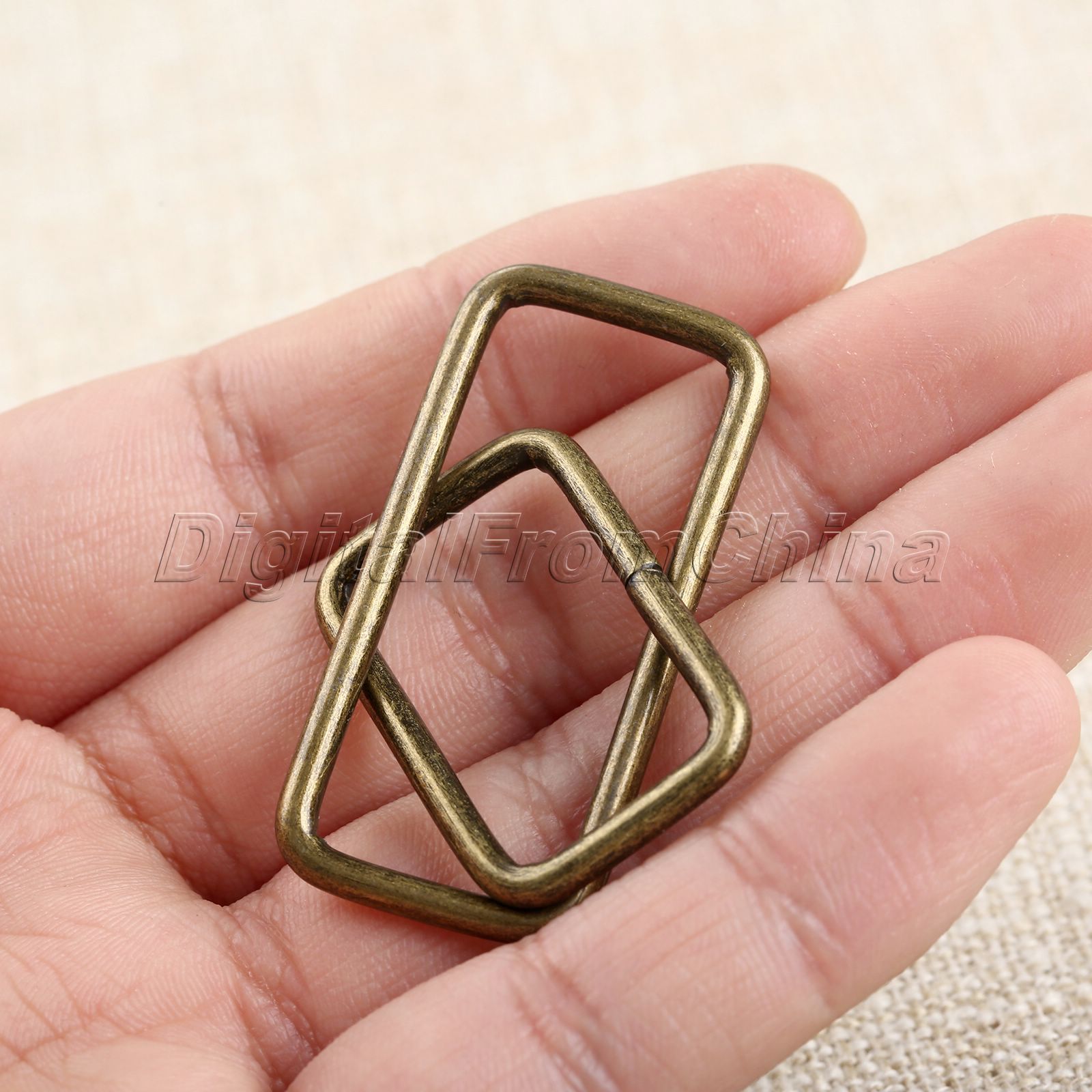 20Pcs Metal Square Buckle Bag Strap Connector Webbing Rings For DIY Bag ...