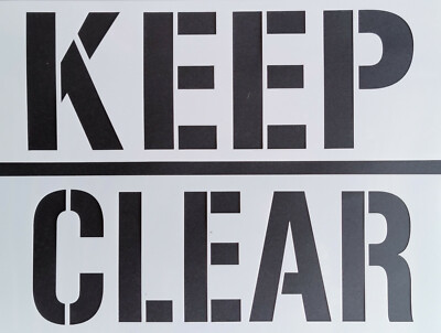 Keep Clear Stencil Art Washable Flexible Reusable 4 Sizes Available ...