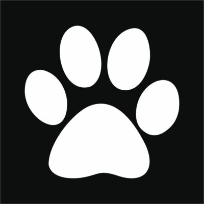 Paw Print Vinyl Decal Bumper Sticker Car Window Dogs Pet Laptop Animals ...