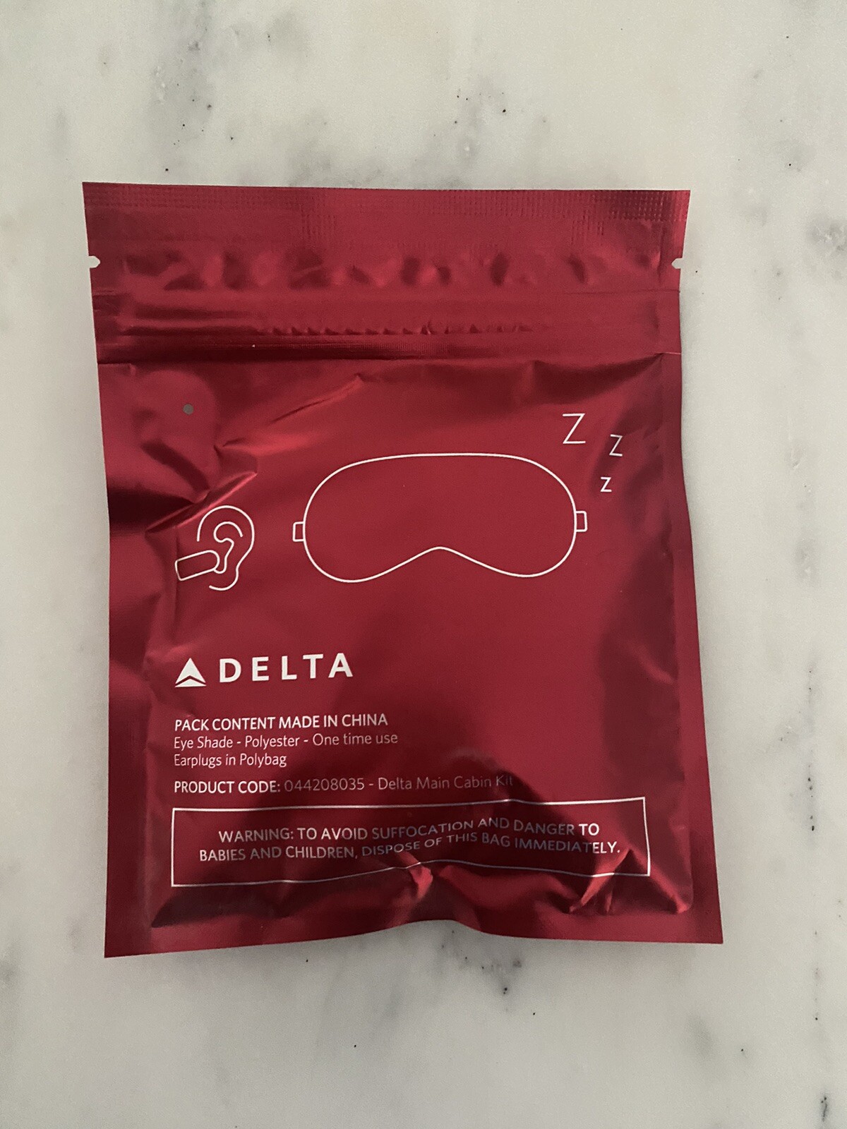 Amenity Kit—Sealed Delta Airlines (Sleep Mask & Earplugs) Relaxation ...