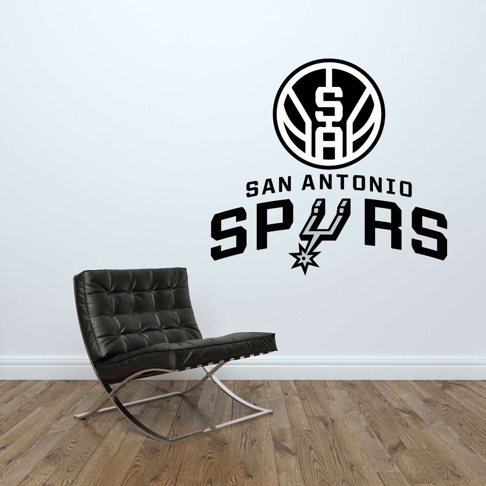 San Antonio Spurs Logo Wall Decal NBA Basketball Decor Sport Vinyl ...