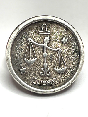 Vtg Beau Libra Horoscope Zodiac Horoscope Sterling Silver Ring Sz 5 | eBay