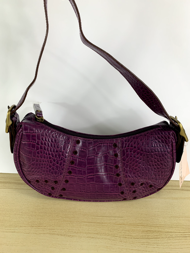 Liz Claiborne Villager Small Purse Purple Snake Print Handbag Shoulder ...