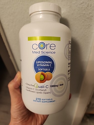 Core Med Science - 1000mg Liposomal Vitamin C - Softgels (270 Count/90 ...
