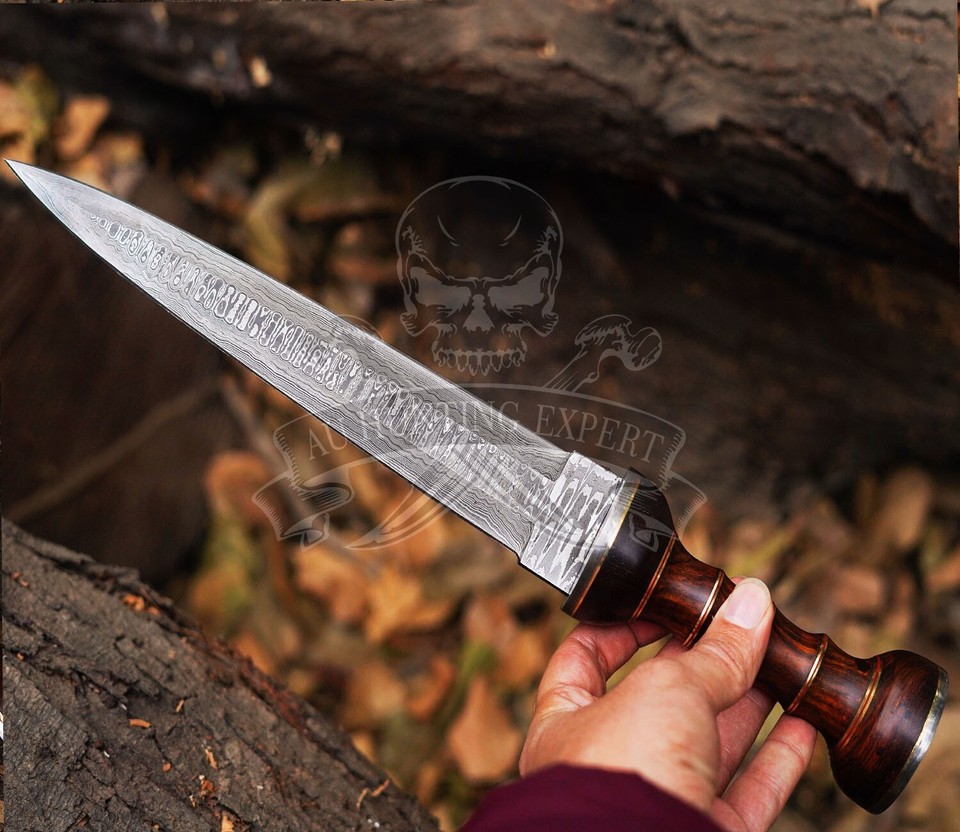 Large Hunting Knife Sharp Fixed Blade Camping Military Outdoor Survival ...