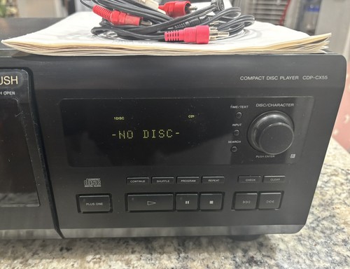SONY CDP-CX55 50+1, Compact Disc Player W/RCA Cable & Manual-(W Remote ...