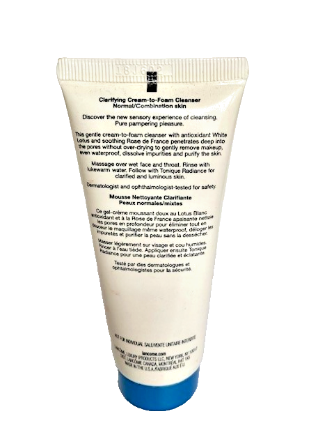 Lancome Creme Radiance Clarifying Cream To Foam Cleanser Normal/Comb ...