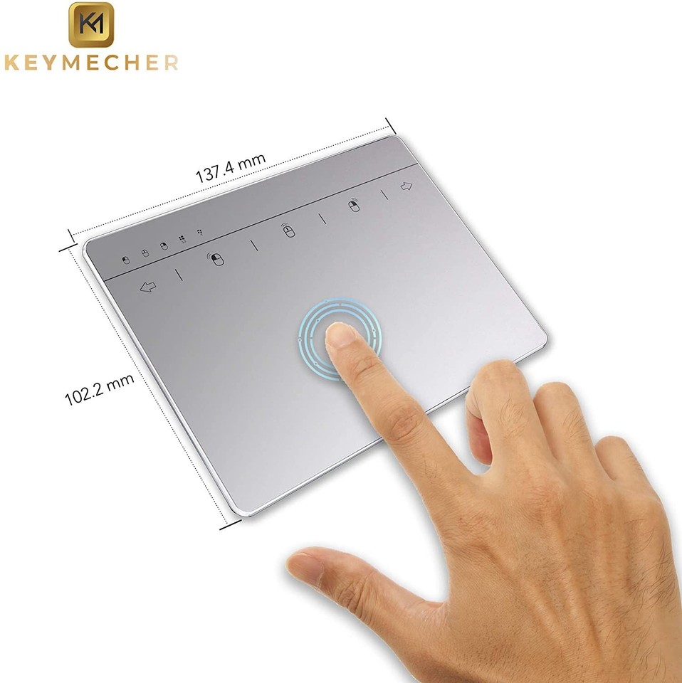 Keymecher Mano Multi-Gesture Wired Trackpad For Windows USB Slim ...