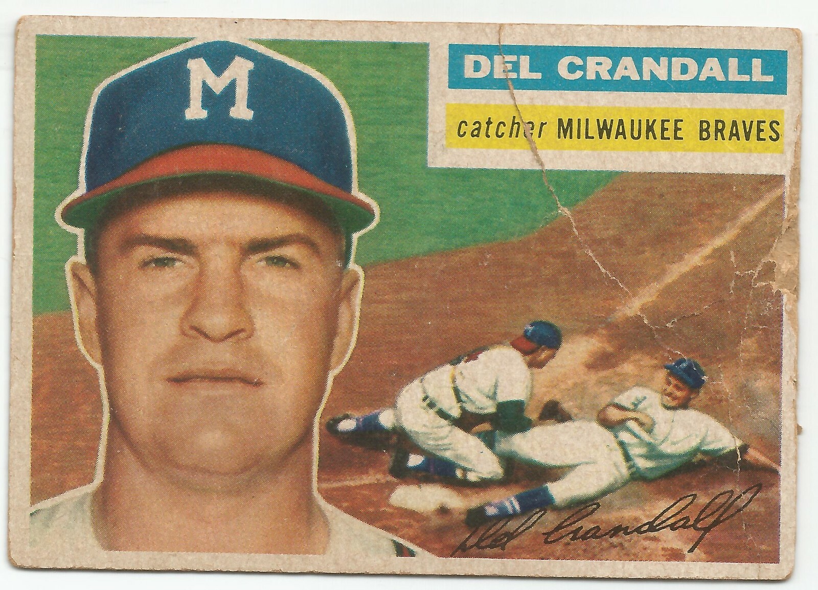 1956 Topps Baseball #175 Del Crandall - Milwaukee Braves | eBay