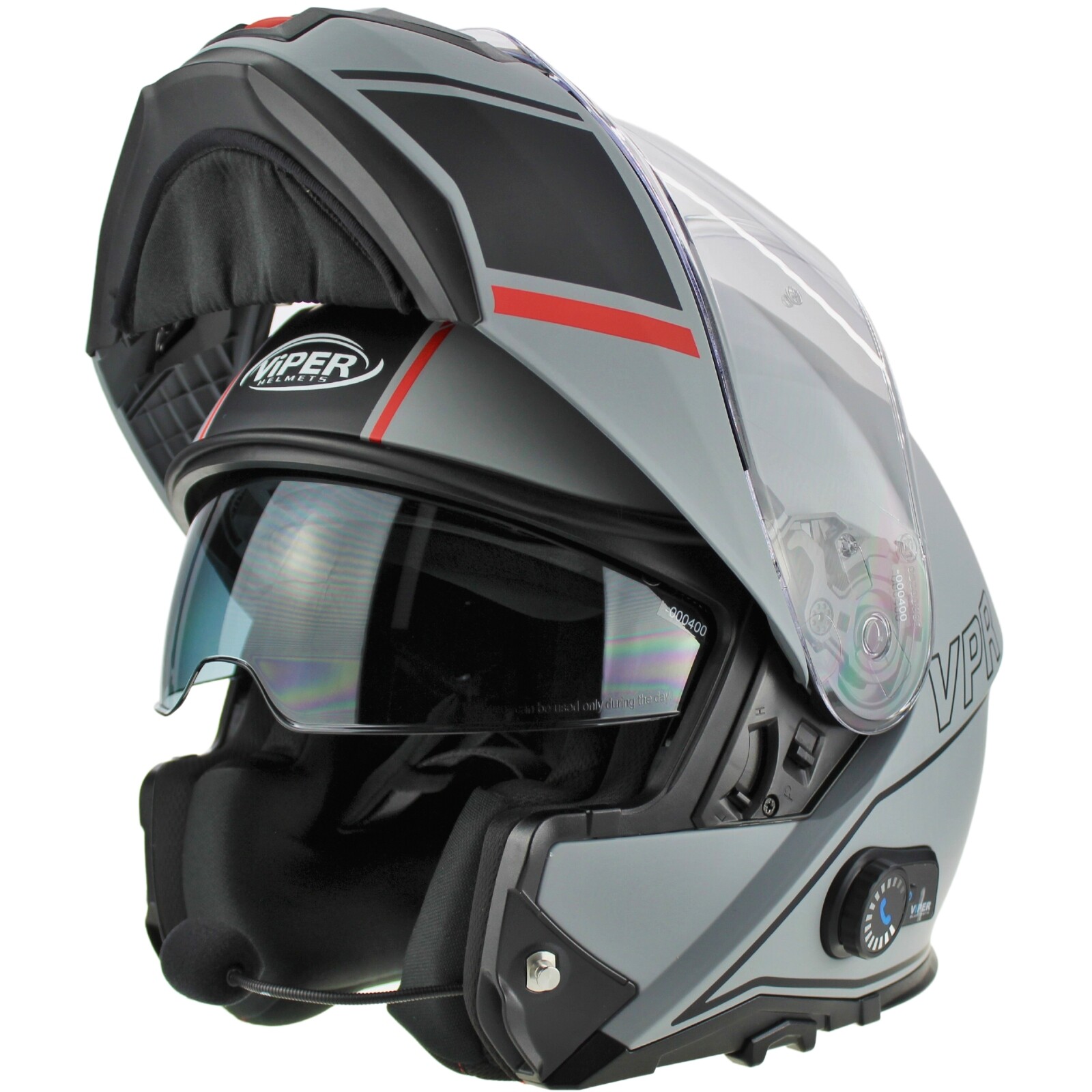 Motorrad Klapphelm Viper RS-V191 BLINC Bluetooth Flip-Up ECE ACU ...
