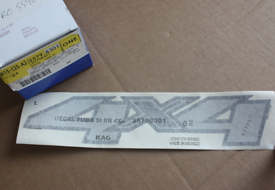 2007 thru 2013 Chevy Silverado Sierra Silver 4X4 Bed Decal New OEM GM ...