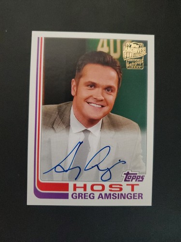 Greg Amsinger 2021 Topps Archives Fan Favorites ON CARD Autograph MLB ...