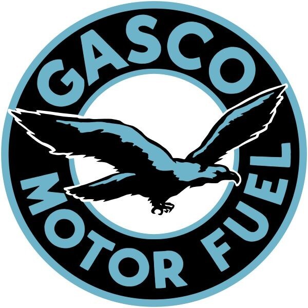 GASCO Gasoline - Motor Fuel - Eagle Logo NEW Sign 40" Round USA STEEL ...