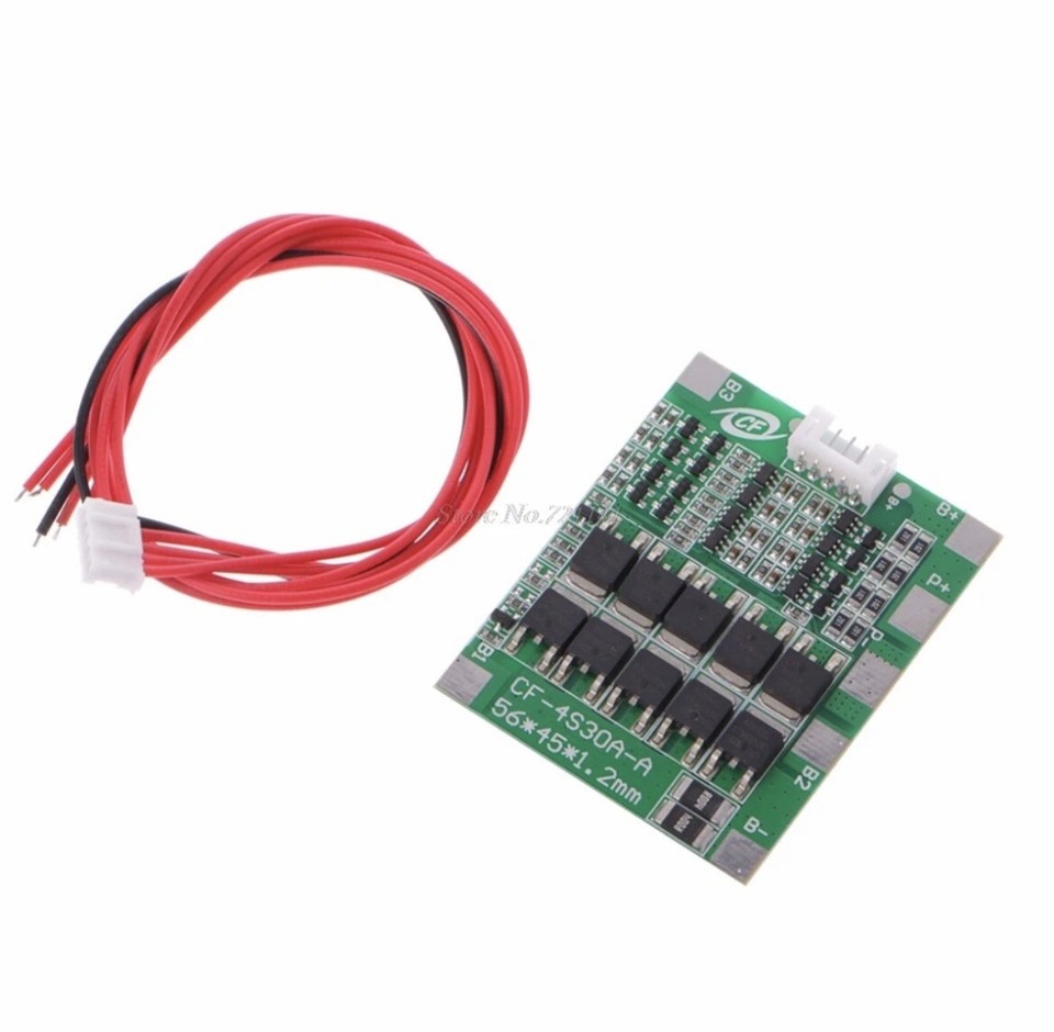 4S 14.8V 30A BMS Protection PCB Cell Board Li-ion Lithium 18650 Battery ...