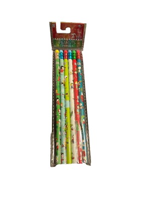 Christmas Peanuts Charlie Brown & Friends 6 Pack Wooden Pencils Geddes ...