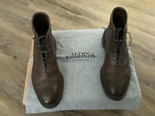 Allen Edmonds Hamilton Cap Toe Oxford Boots Brown 9D | eBay