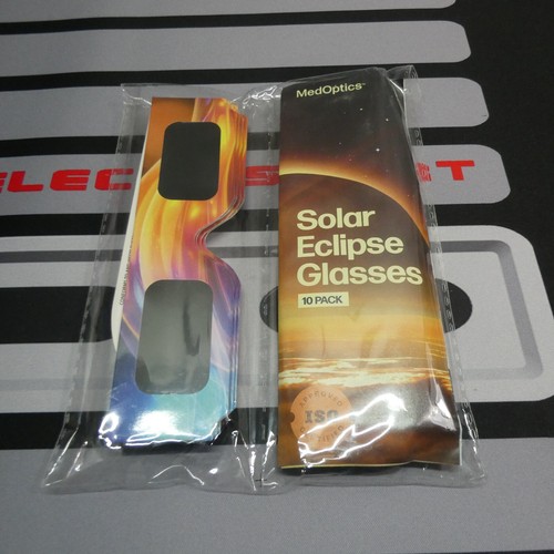 MedOptics Solar Eclipse Glasses 10 Pack - 2024 NASA Approved ISO ...