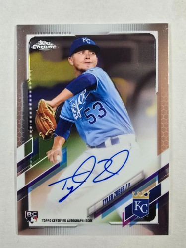 TYLER ZUBER 2021 Topps Chrome AUTO RC #RA-TZ Royals Rookie | eBay