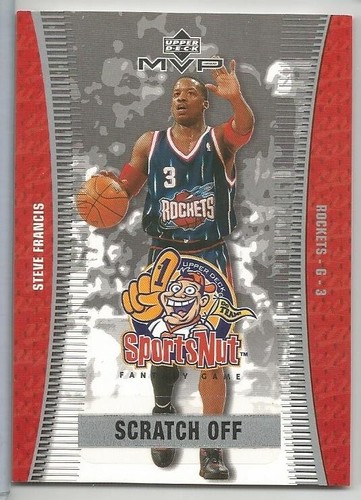 2003-04 Upper Deck MVP Sportnut Fantasy Steve Francis Scratch Off ...