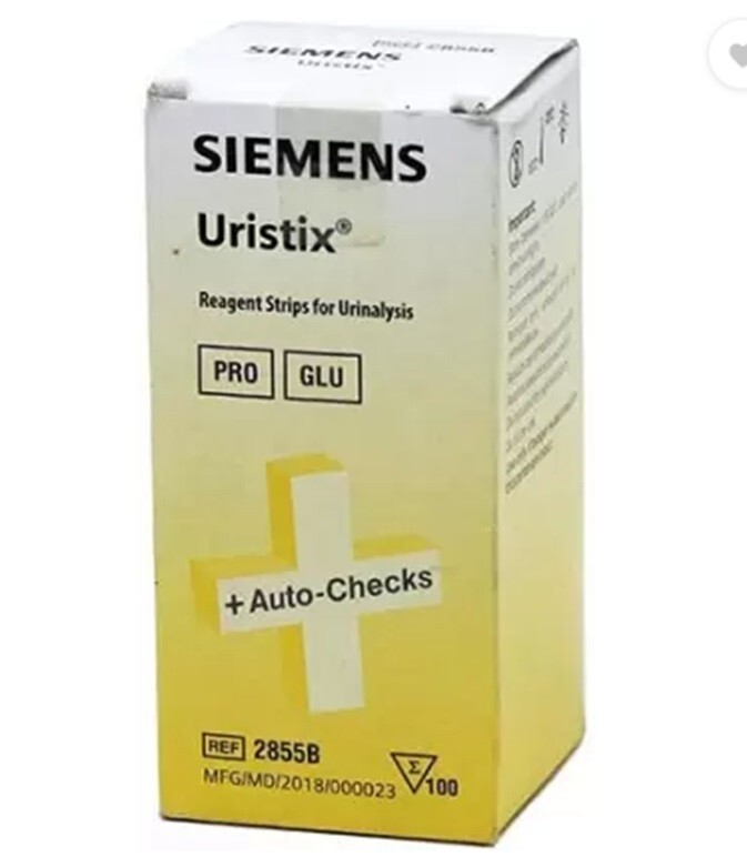Siemens Uristix (Protein & Glucose) Reagent Strips for Urinalysis 100 ...