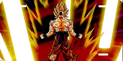 Super Saiyan, Dragon Ball, License Plate New Car Tag Metal Aluminum ...